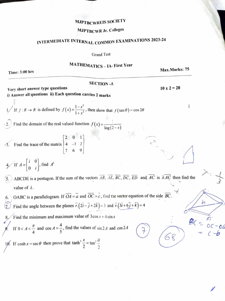 Adobe Scan 23-Feb-2024 | PDF | Function (Mathematics) | Matrix ...