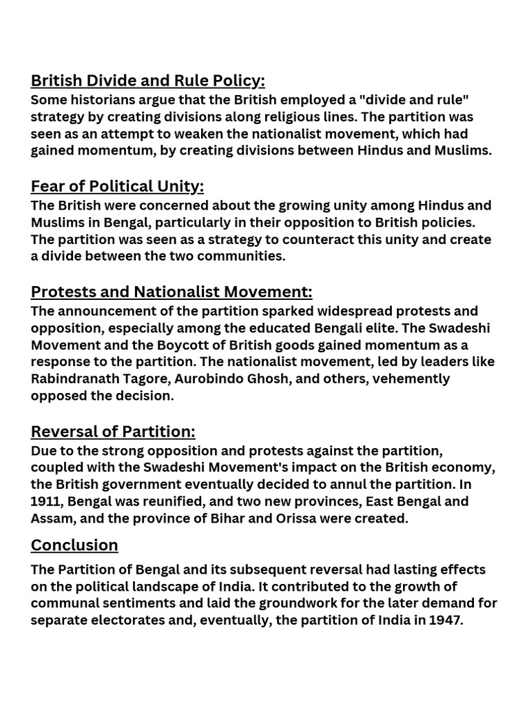 British Divide and Rule Policy | PDF