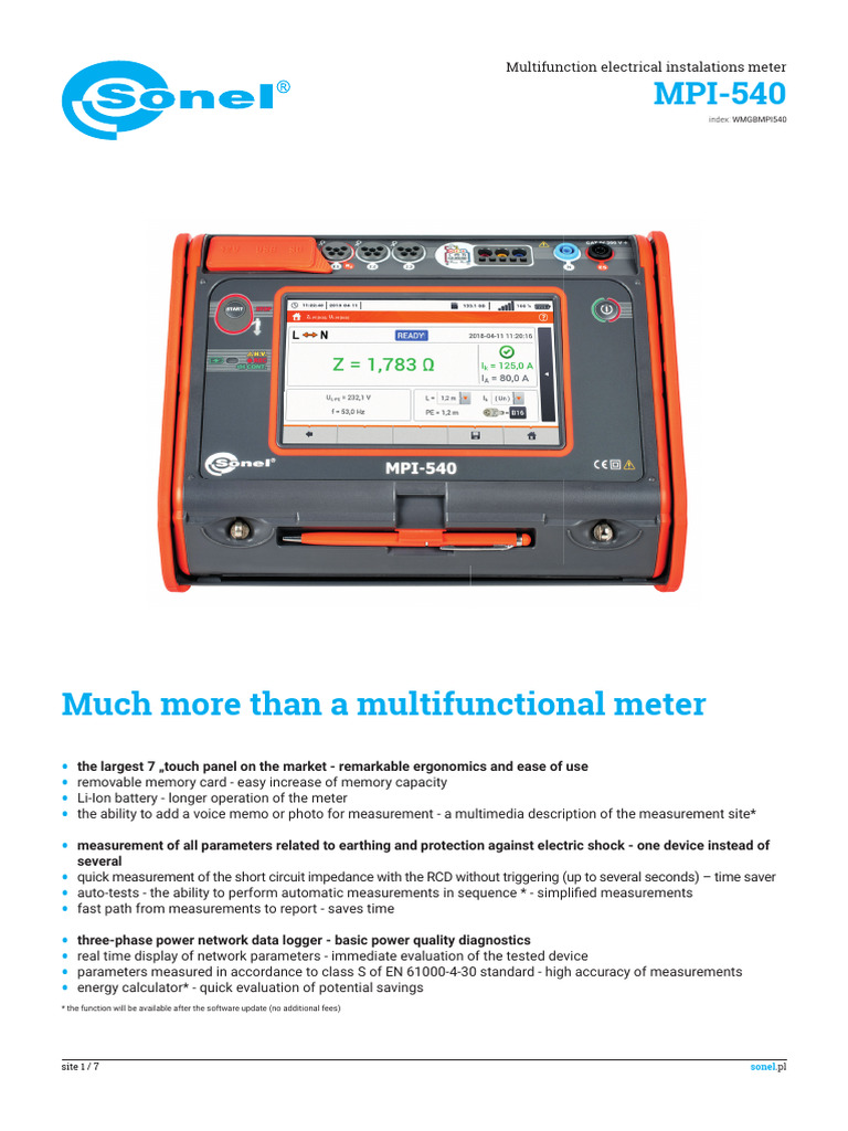 Datasheet MPI-540-v1 GB | PDF | Electrical Impedance | Materials Science