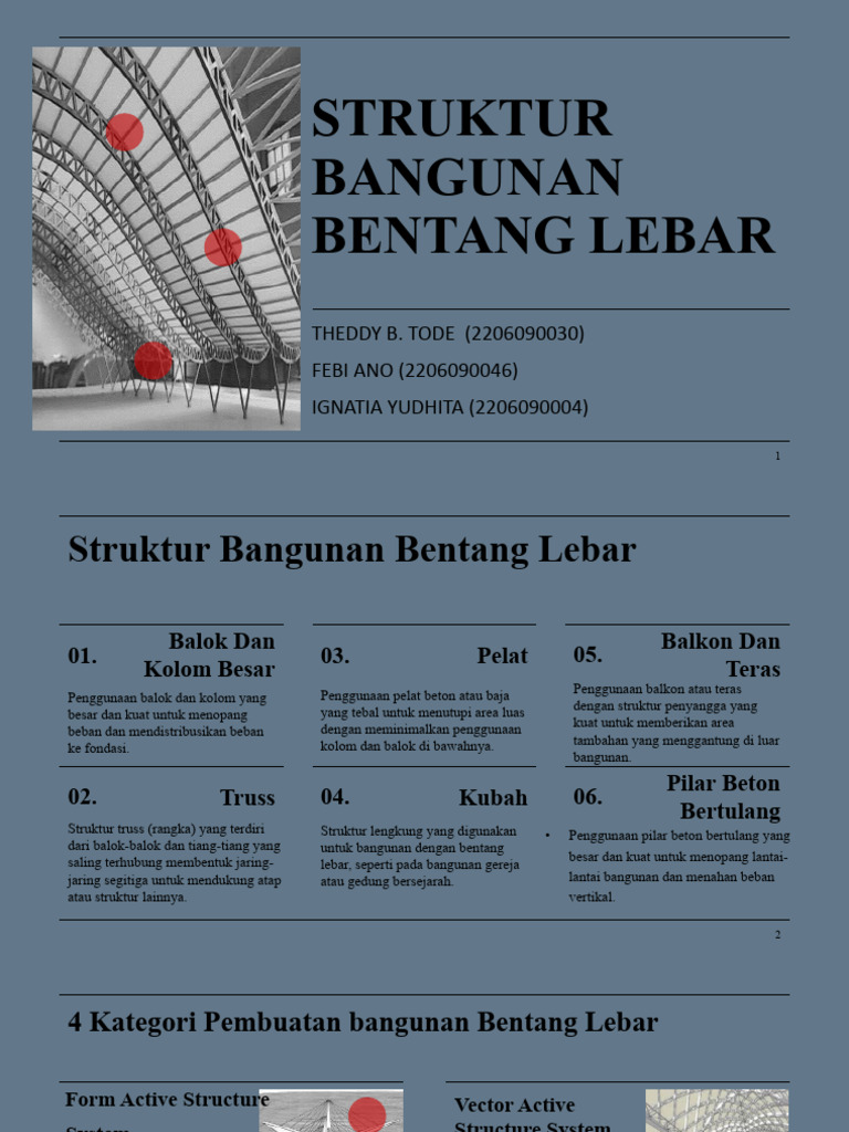 Struktur Bangunan Bentang Lebar | PDF