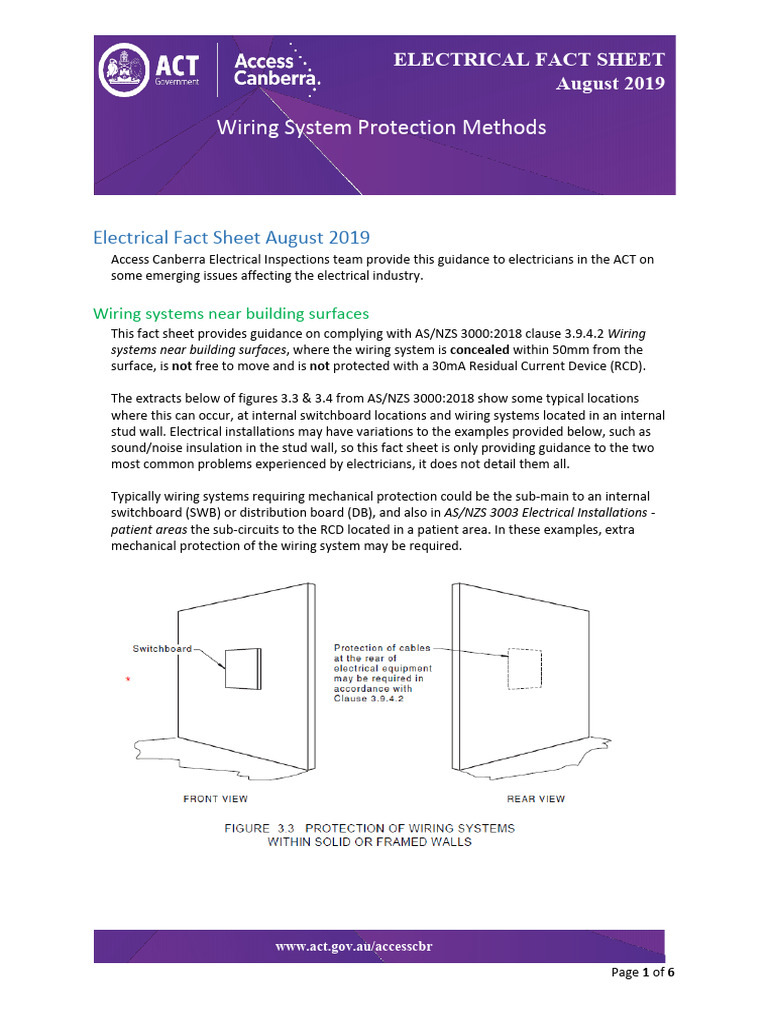 Electrical Fact Sheet - Wiring System Protection Methods | PDF