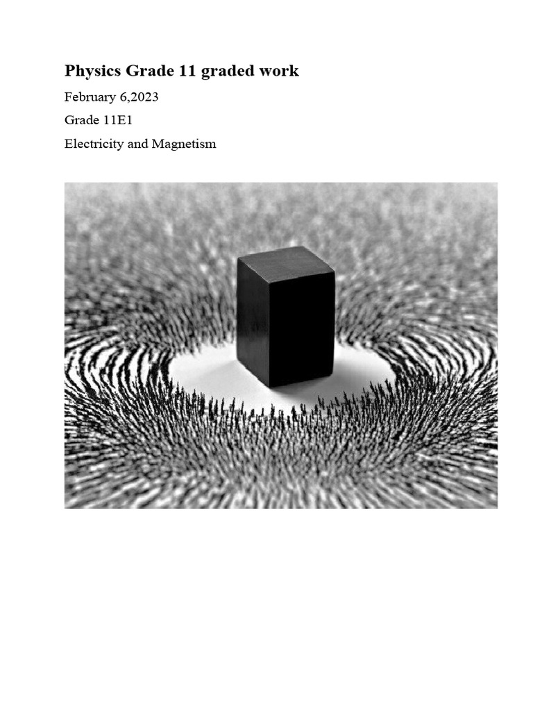 Physics Grade 11 Graded Work | PDF | Electrode | Anode