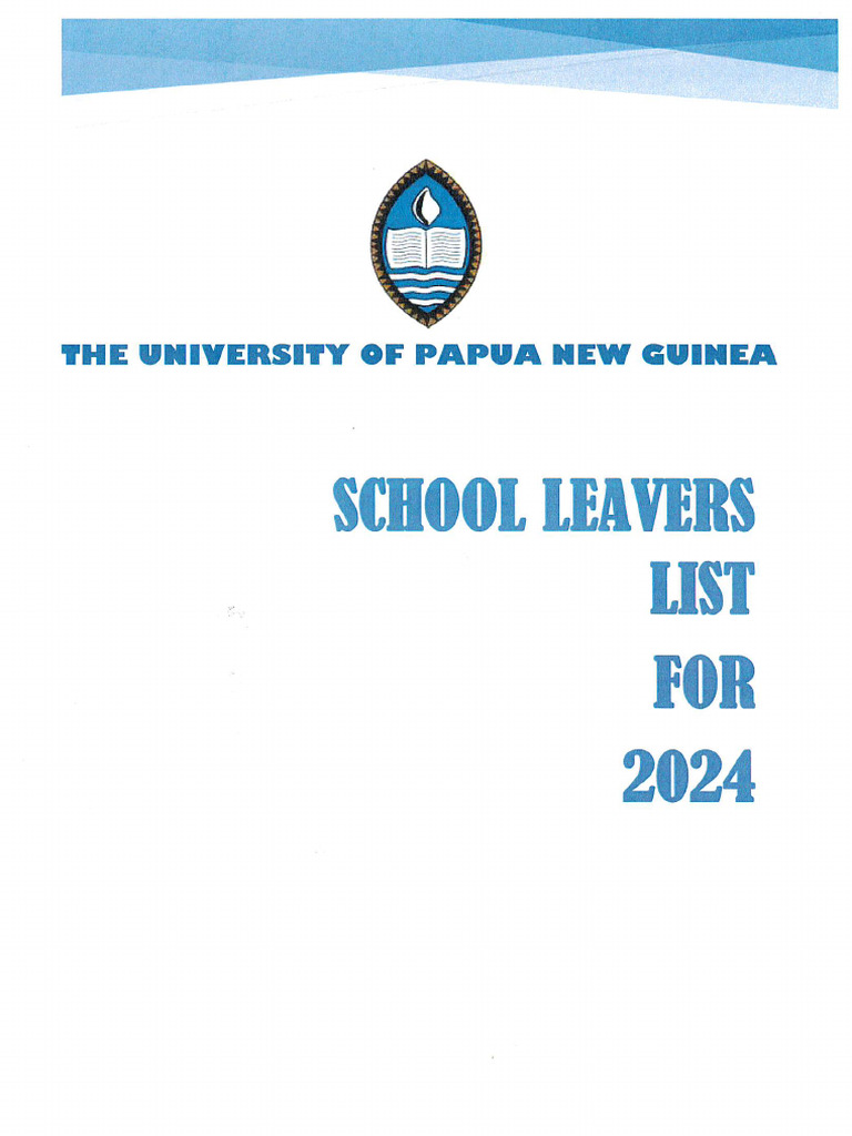 School Leaver List For 2024 | PDF