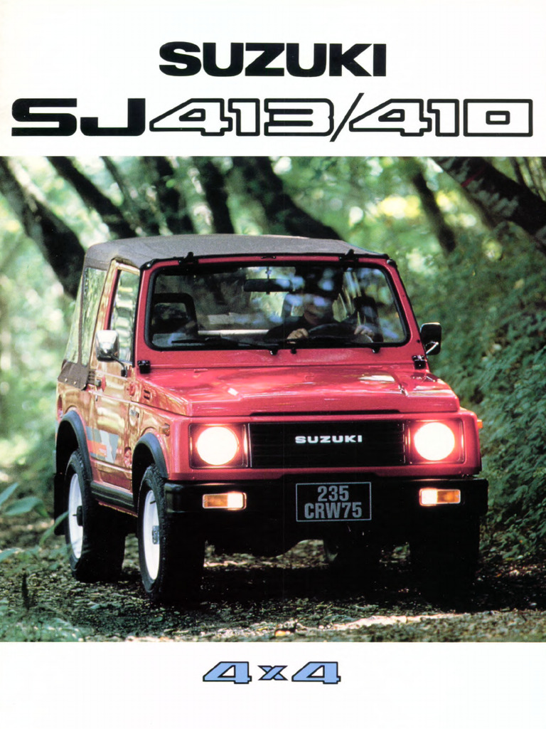 Suzuki SJ410/413: Off-Road Excellence | PDF