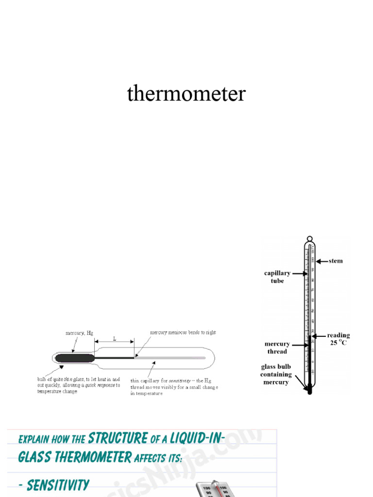 Thermometer | PDF | Thermometer | Mercury (Element)