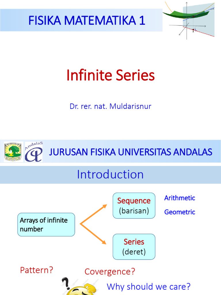 Fismat I (Chapter 1) - Infinite Series | PDF | Summation | Mathematical ...