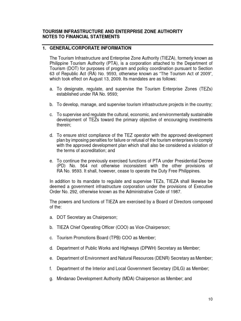 08 TIEZA2022 Part1-Notes To FS | PDF | Deferred Tax | Depreciation