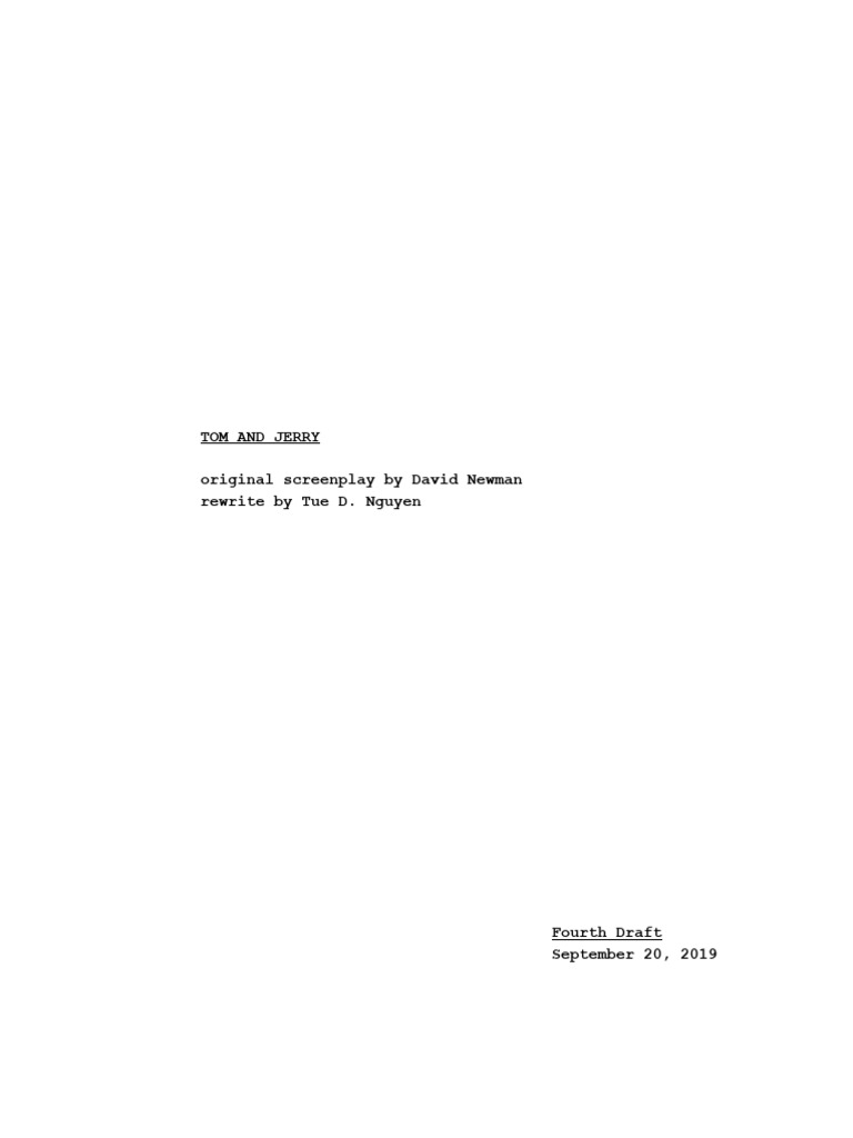 Tom and Jerry Script | PDF