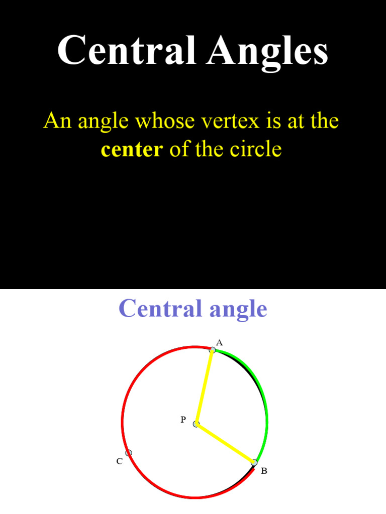 Central Angles and Arcs | PDF