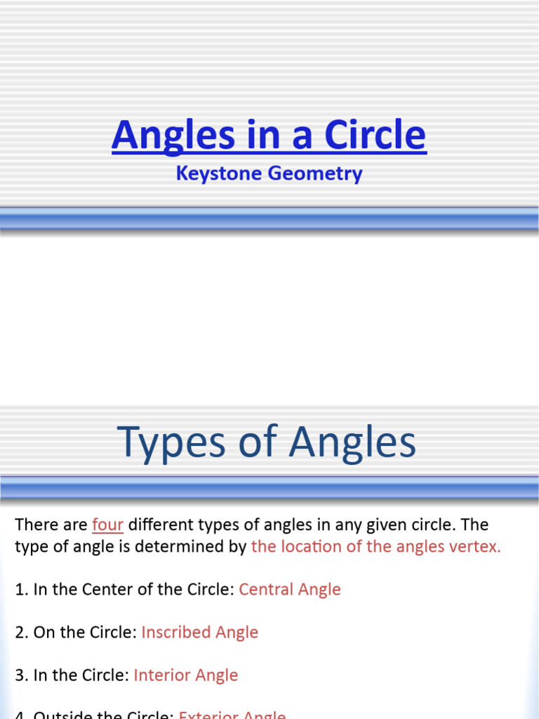 Circle Angles | PDF | Angle | Circle