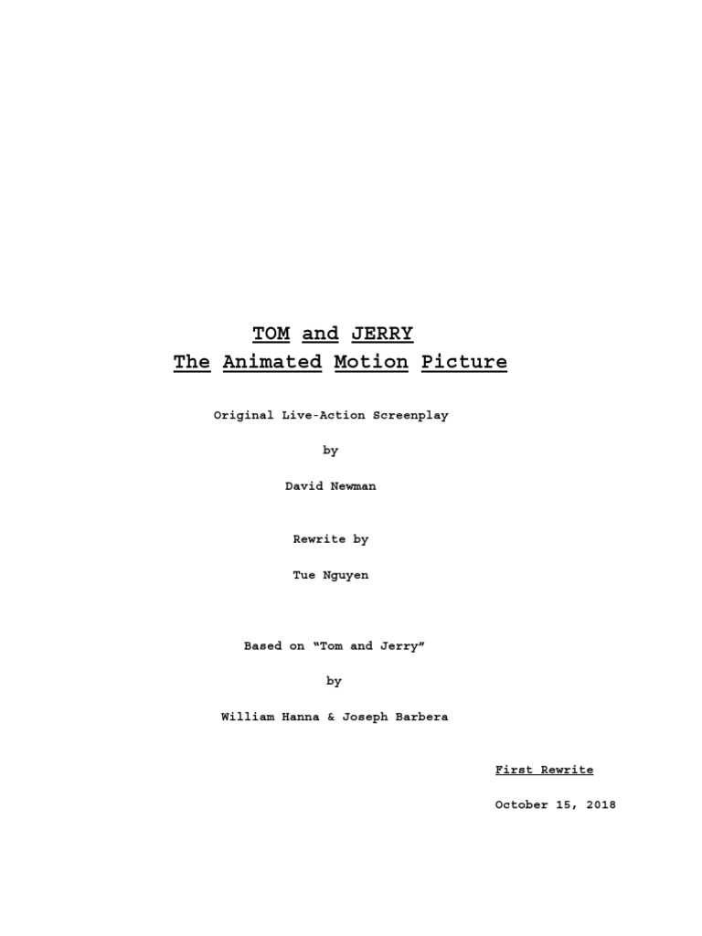 Tom and Jerry Script 7 | PDF