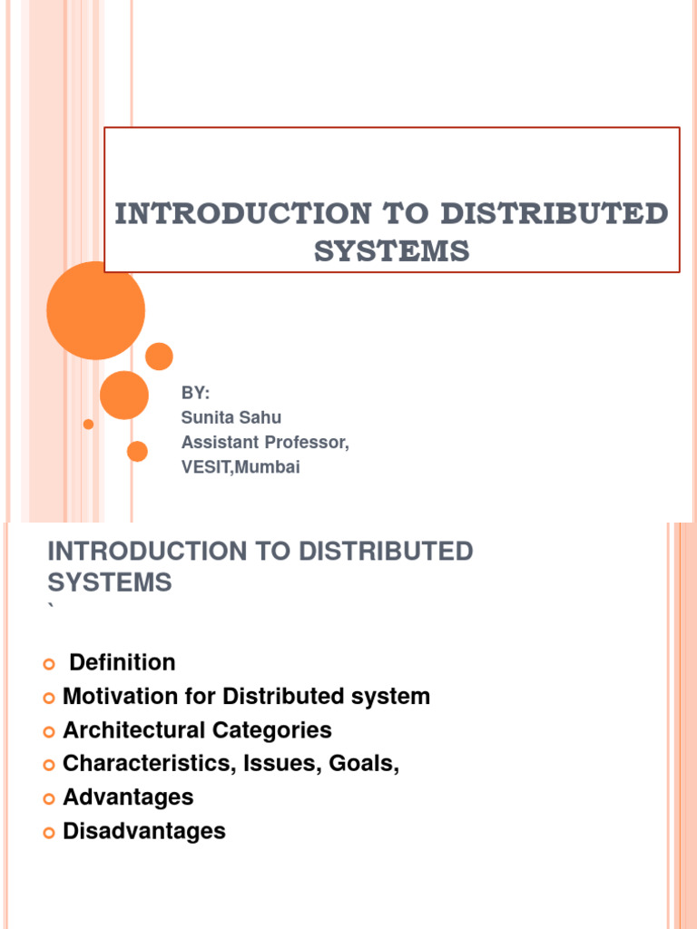 Overview of Distributed Systems Concepts | PDF