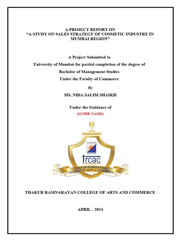 Sample Research Paper For Student Editing | PDF