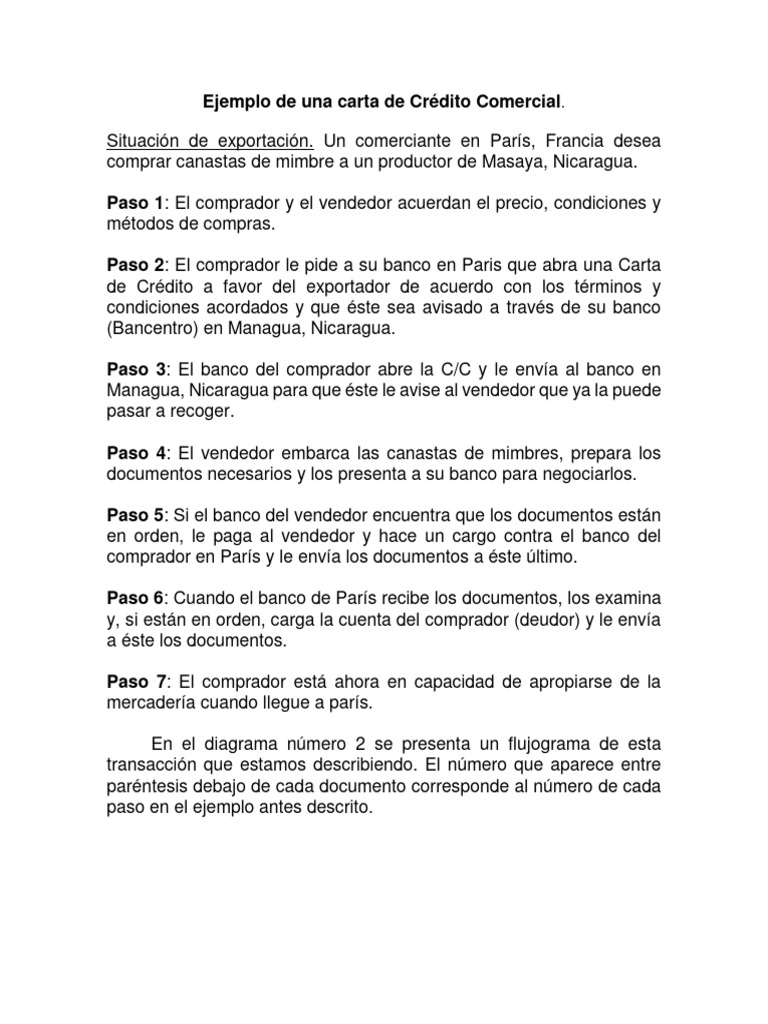 Ejemplo de Carta de Crédito Comercial | PDF | Carta de crédito | Bancos