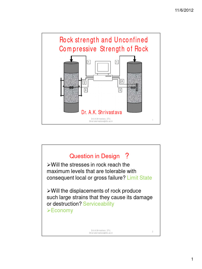 Rock Strength and UCS of Rock | PDF | Deformation (Engineering) | Fracture
