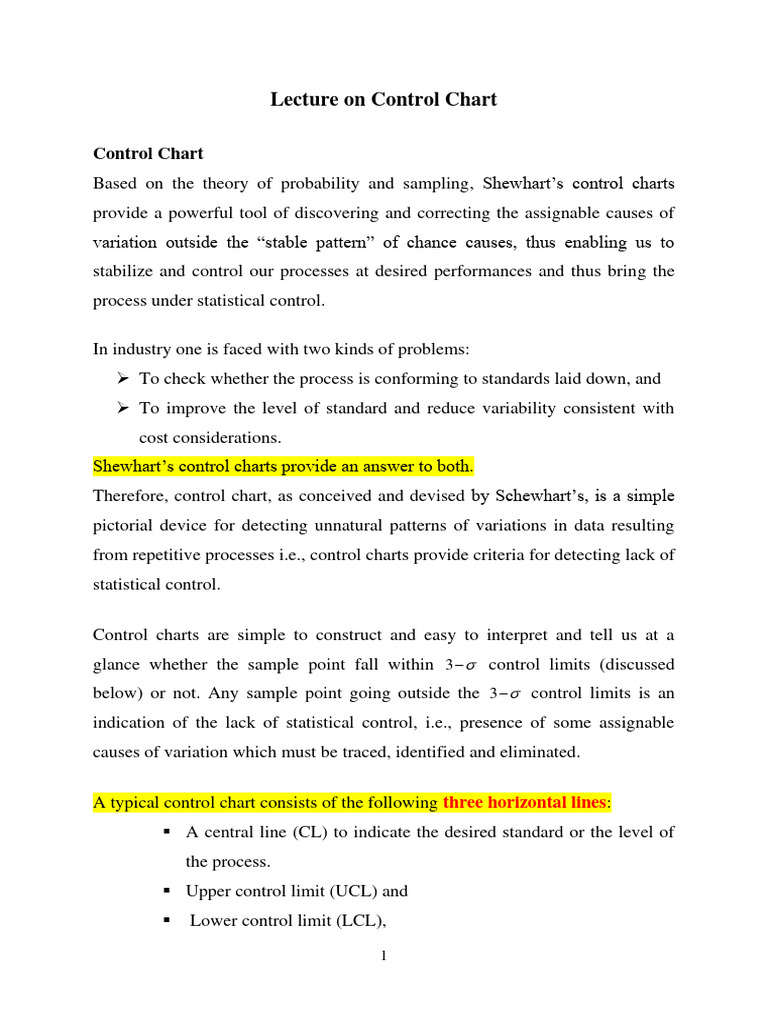Lecture On C - Chart | PDF | Statistics | Scientific Method
