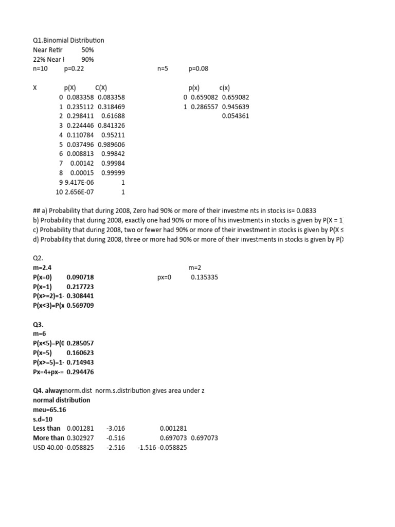 Prob Dist Practice | PDF