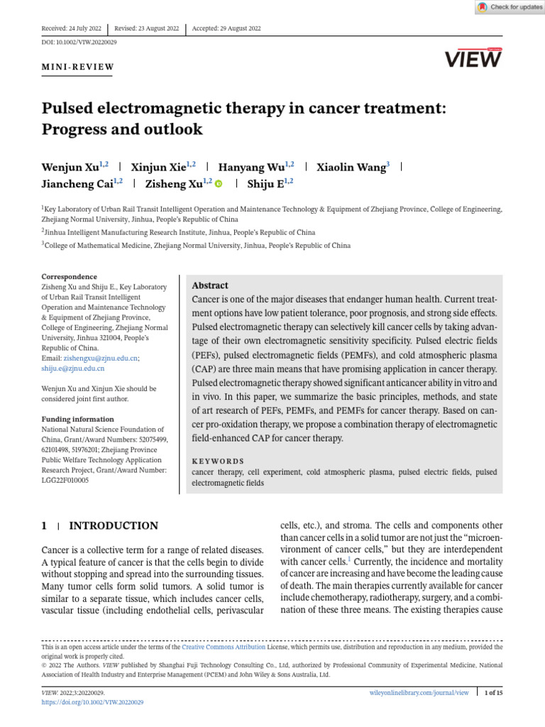 PEMF - Cancer | PDF