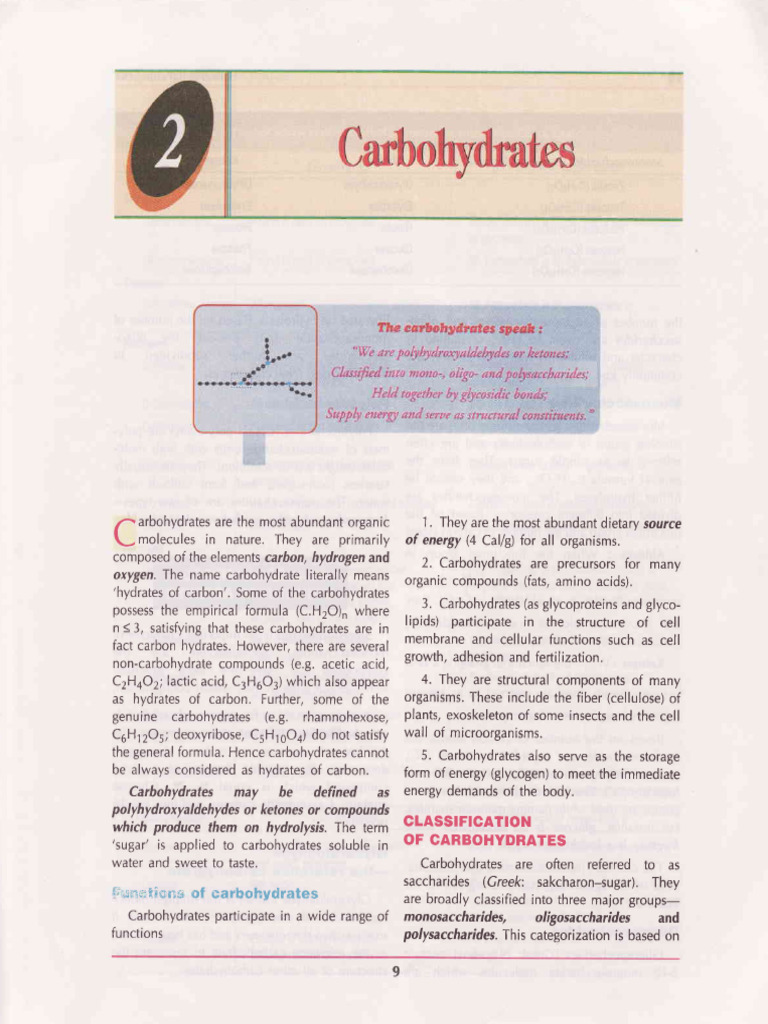 Biochemistry - Carbohydrates | PDF