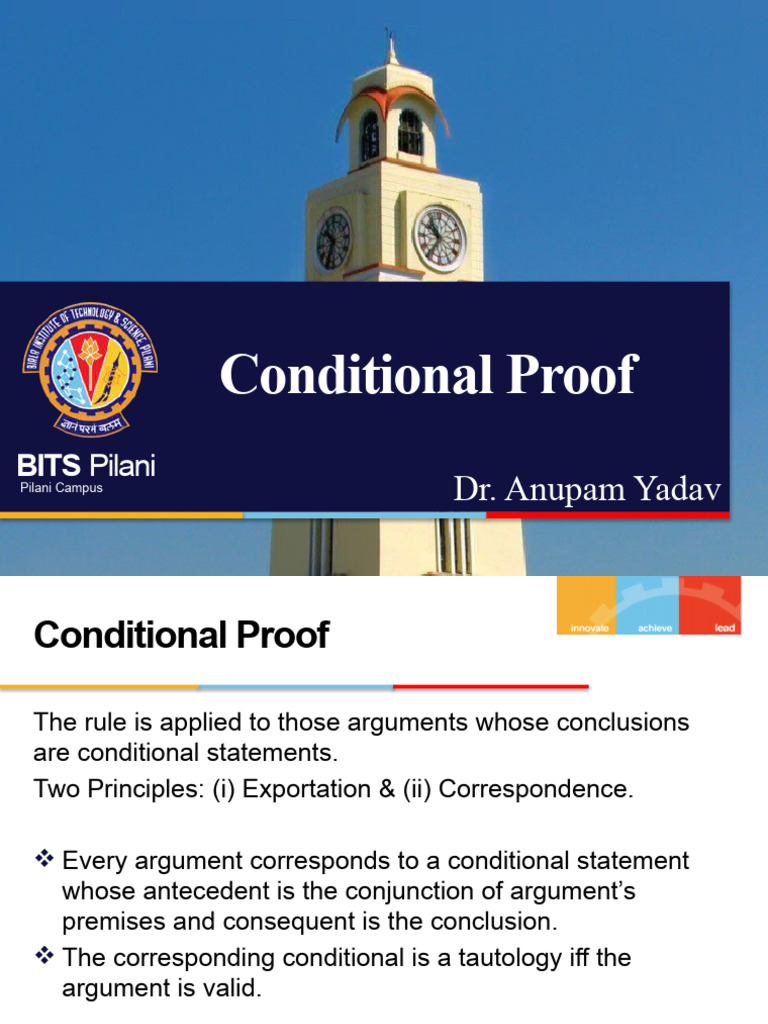 Conditional Proof | PDF | Argument | Logical Consequence
