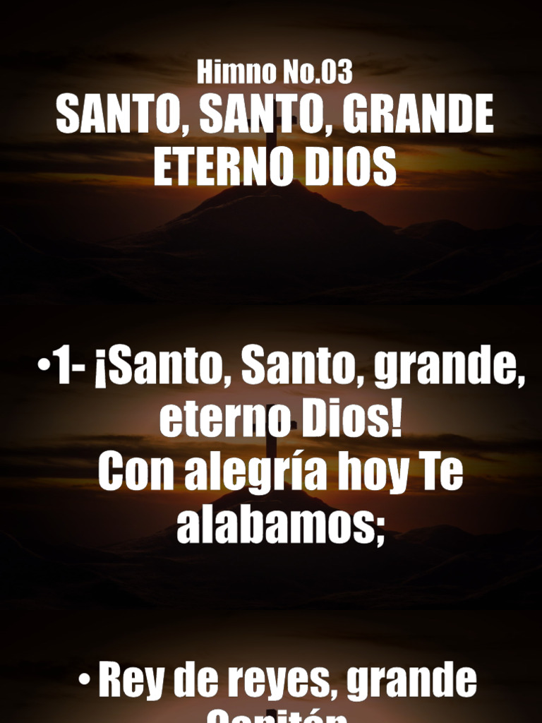 03 Santo, Santo, Grande Eterno Dios | PDF