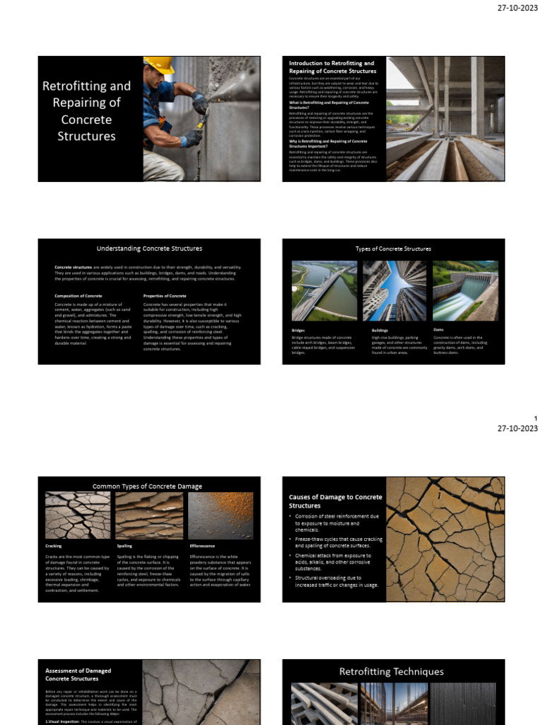 Retrofitting Concrete Structures Explained | PDF | Concrete | Fibre Reinforced Plastic