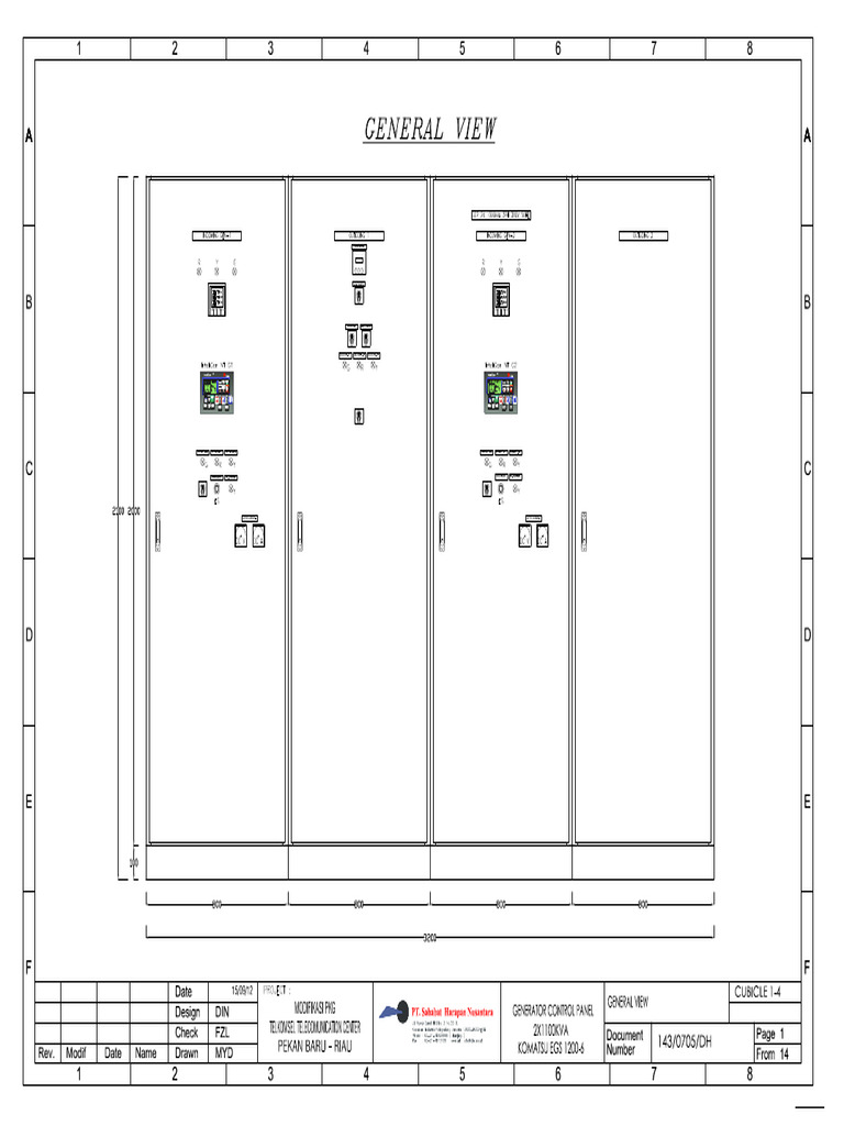Panel GCP TTC Pekan Baru - As Built Drawing | PDF