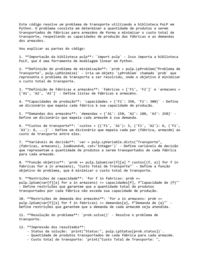 Pesquisa Operacional em Python | PDF Pesquisa Operacional em Python | PDF