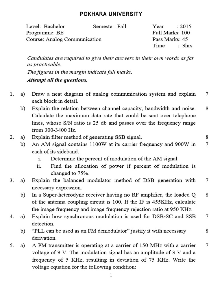 Analog Communication Pdf Frequency Modulation Radio