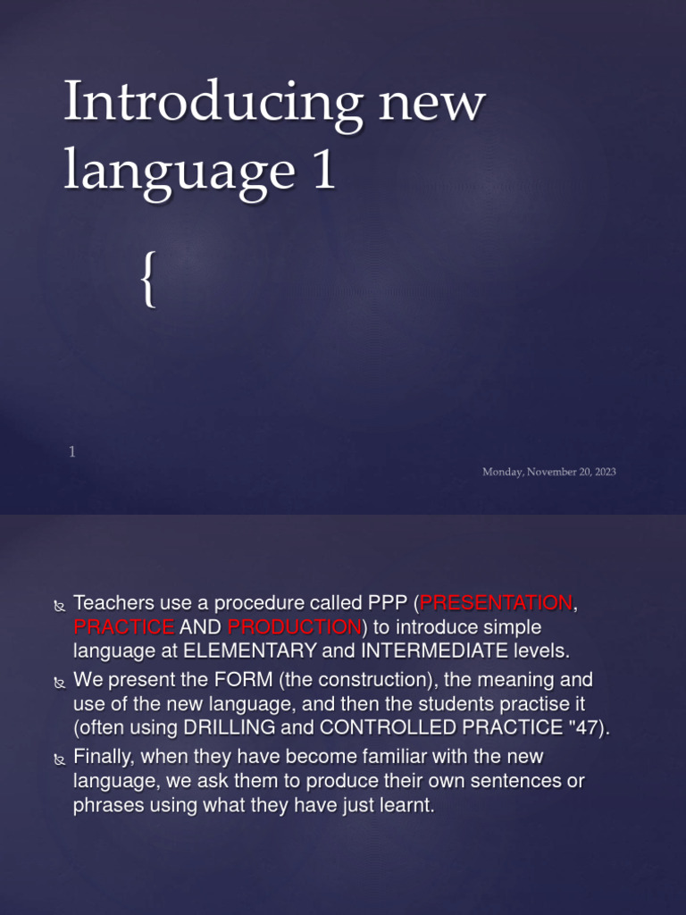 Effective PPP Method for Language Teaching | PDF | Language Families ...