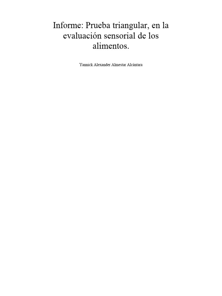 Desarrollo de análisis de resultados “Chi cuadrado” (X2) Aplicando la prueba triangular. | PDF