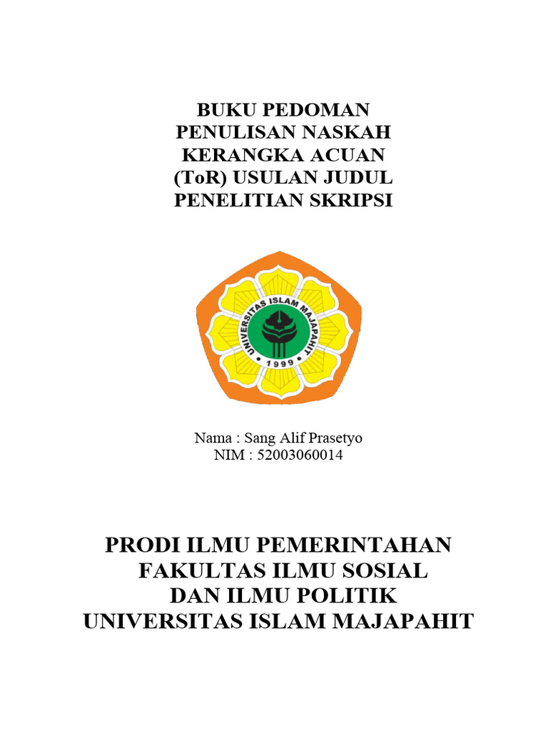 Pengajuan TOR Skripsi | PDF