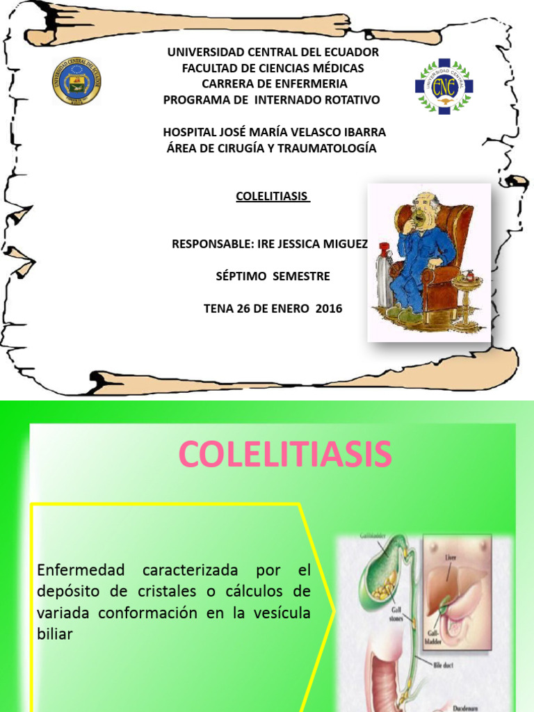 COLELITIASIS | PDF | Bilis | Especialidades Medicas