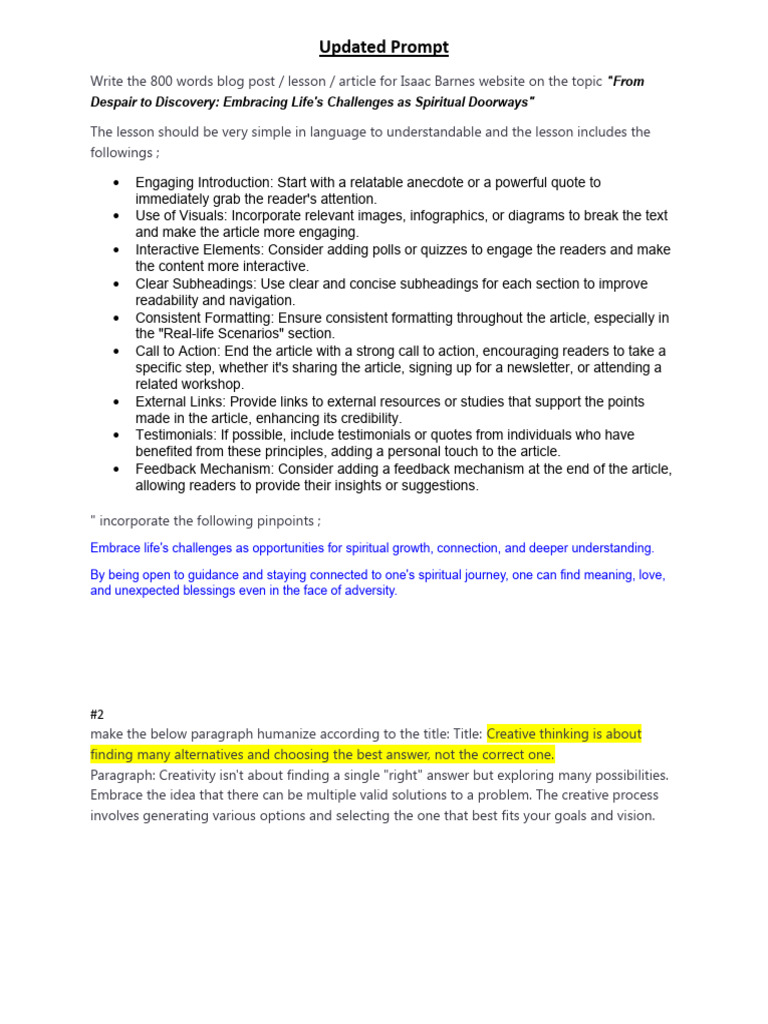 Updated Prompt | PDF