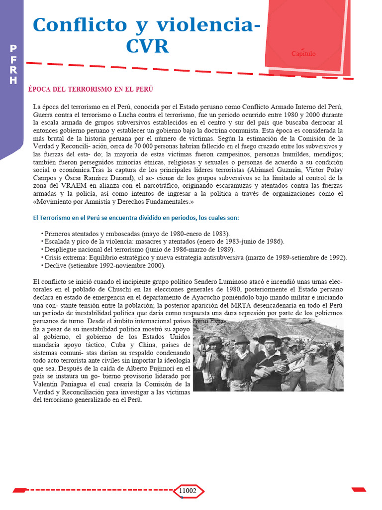Tarea 6 Conficto Armado Interno en El Perú | PDF | Seguridad nacional ...