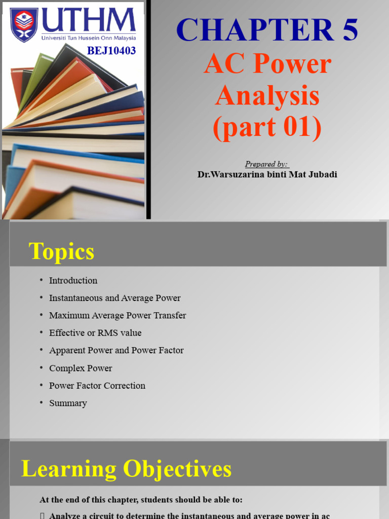 Chapter5 Bej10403 s220212022 Part01 | PDF | Ac Power | Alternating Current