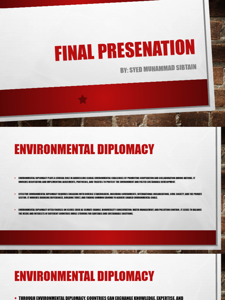 Environmental Diplomacy | PDF