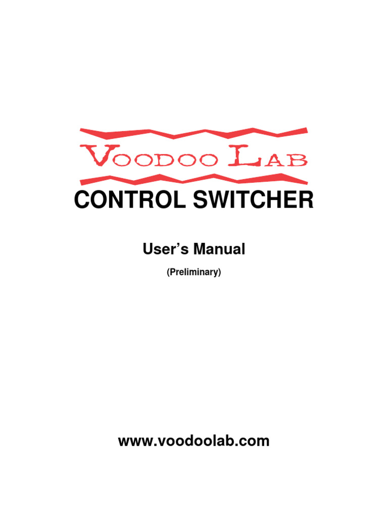 Control Switcher Manual | PDF