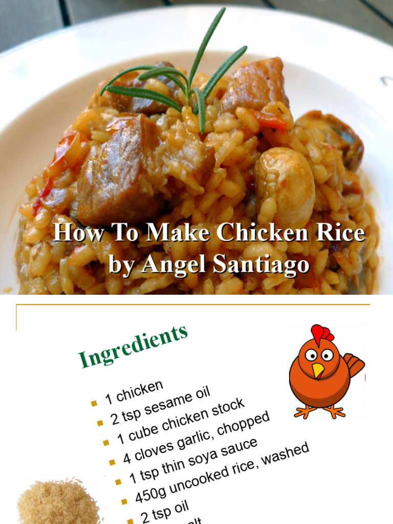 How To Make Chicken Rice | PDF