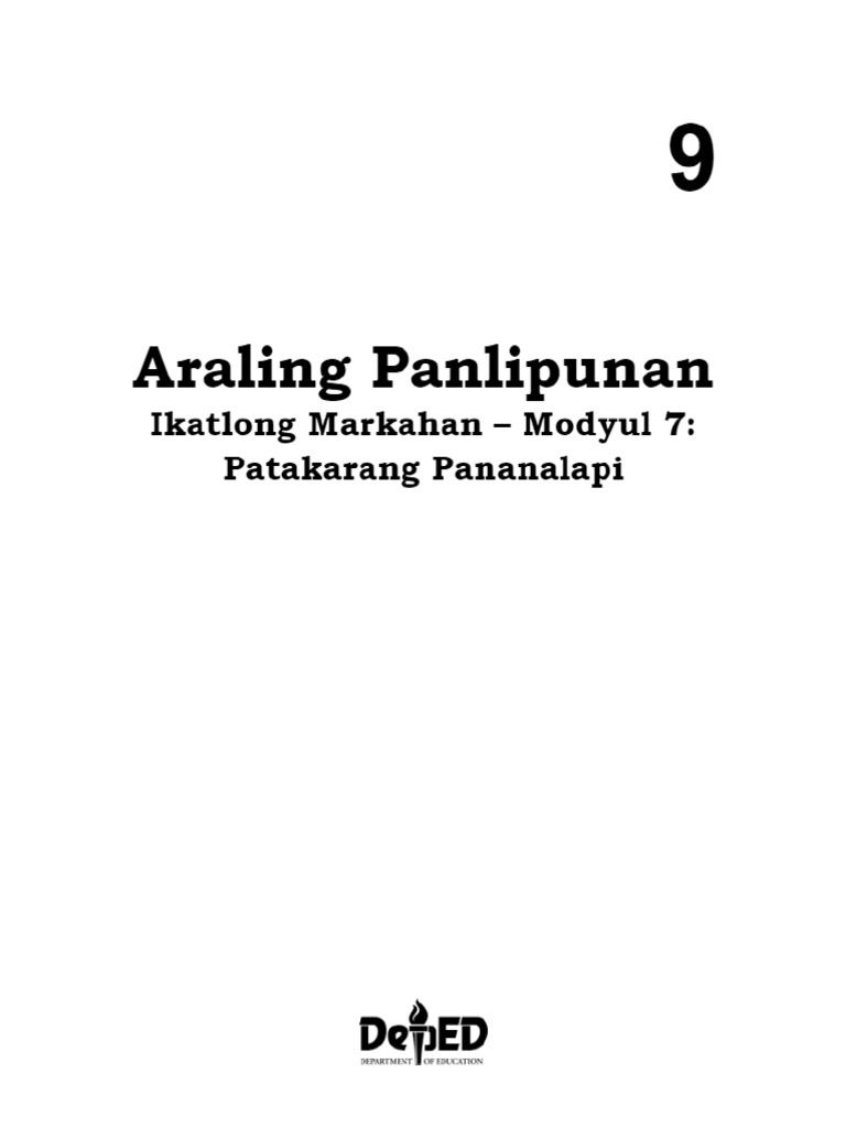 Ap9 Q3 Modyul7 | PDF