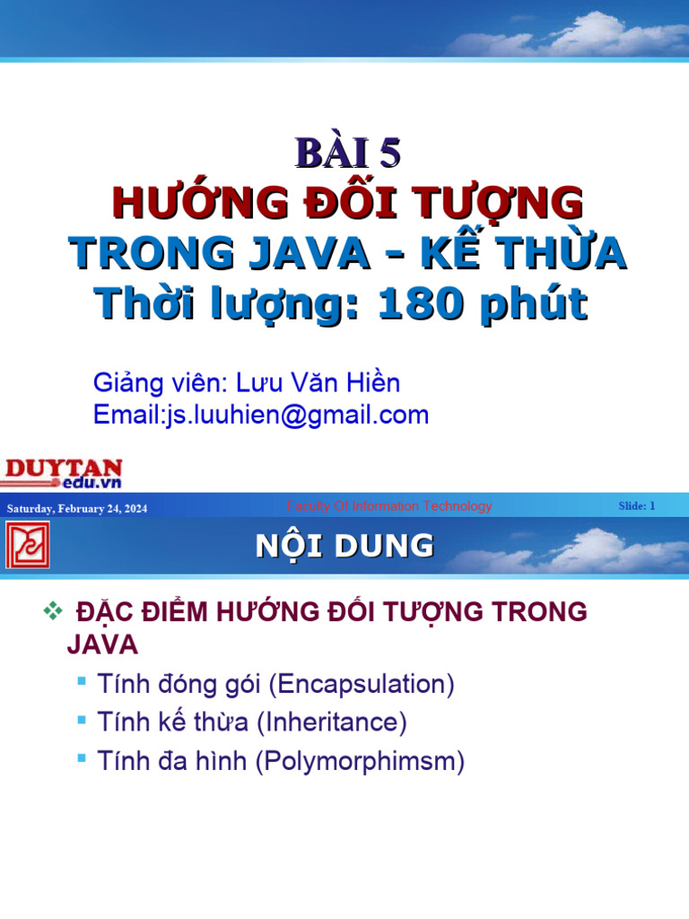 CS 311 - Lap Trinh Huong Doi Tuong - 2020S - Lecture Slides - 06 | PDF
