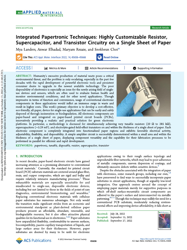 Integrated Papertronic Techniques - Highly Customizable Resistor ...