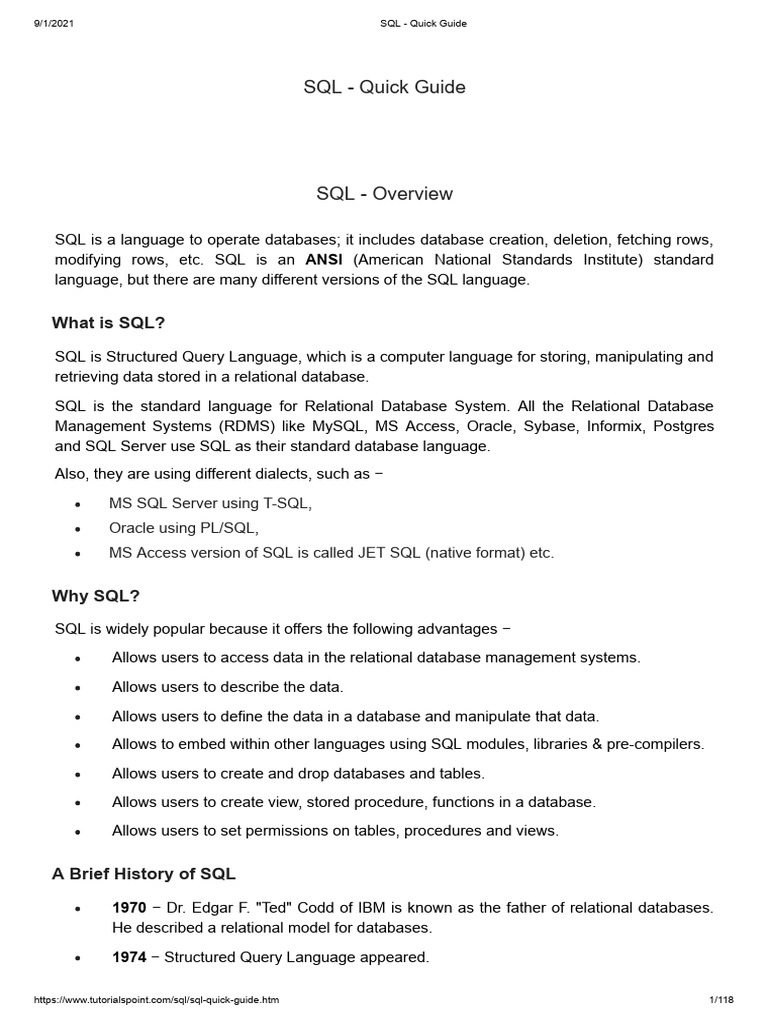 SQL Note 2 | PDF