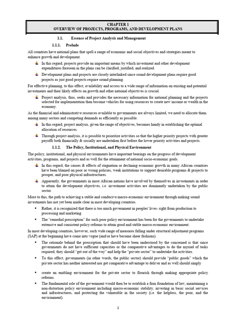 Chapter 1 | PDF | Project Management | Policy