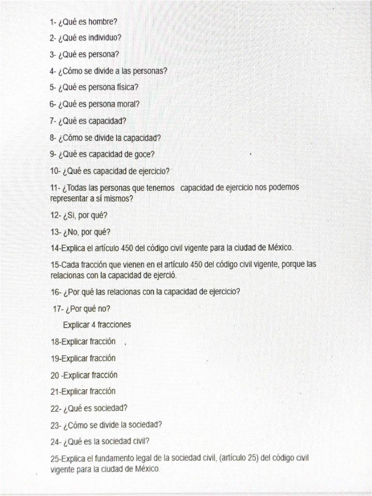 Preguntas Derecho 1 | PDF