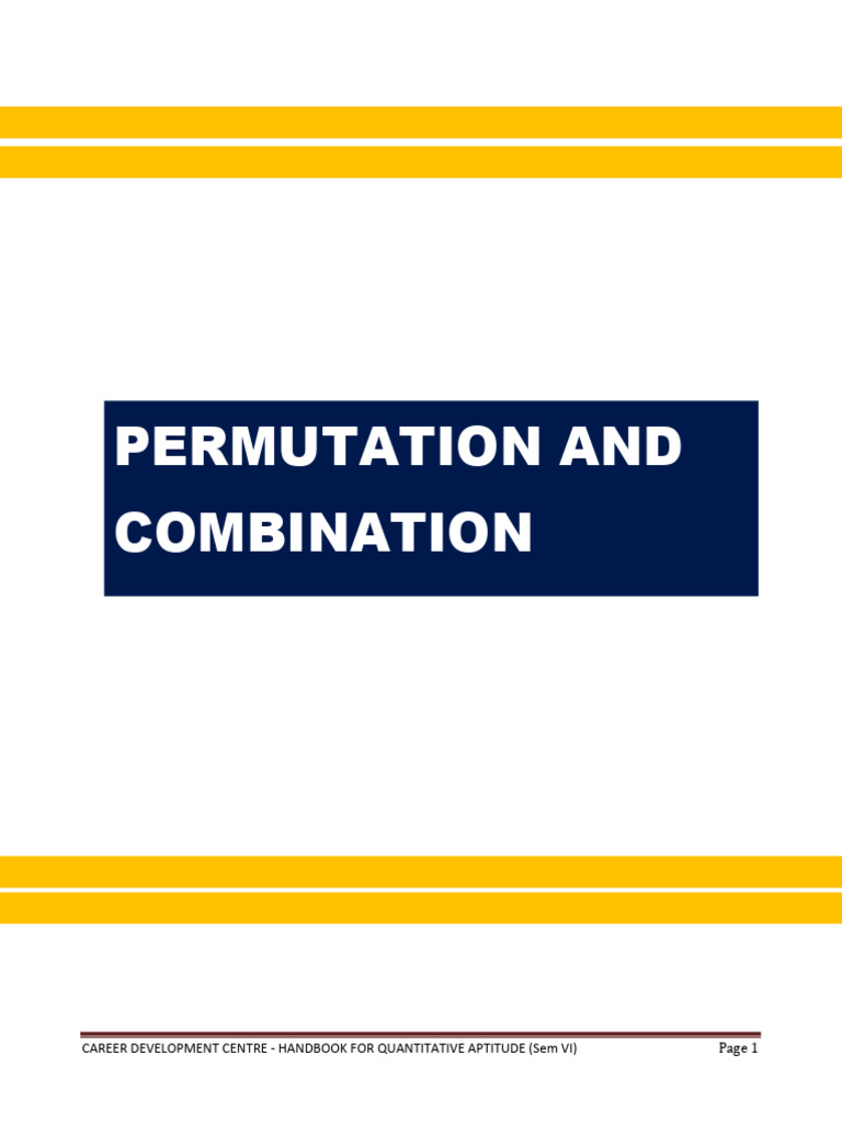 Permutation and Combination | Download Free PDF | Rectangle | Permutation