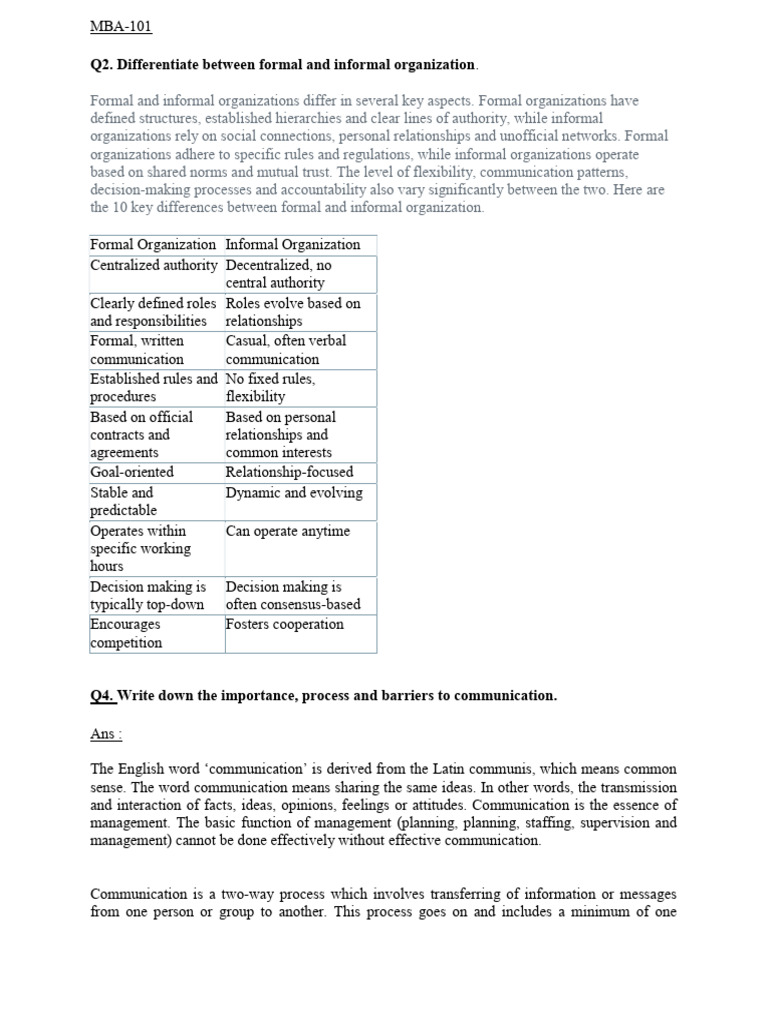Mba101 Pdf Communication Forecasting