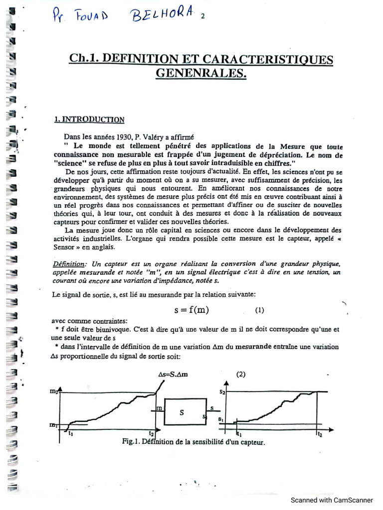 Capteurs Cours | PDF