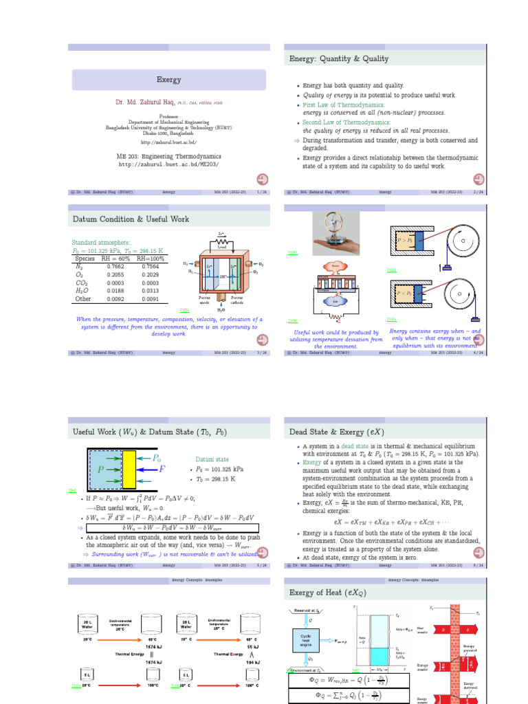 Exergy | PDF | Exergy | Mechanics