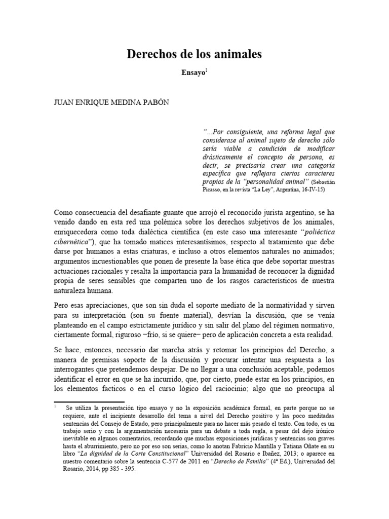 Derechos de Los Animales | PDF